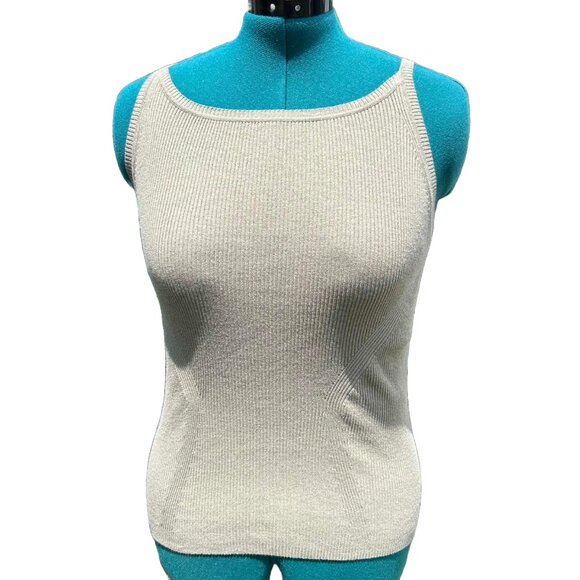 Alfani | Tops | Vintage Alfani Olive Green High Neck Ribbed Knit Tank ...